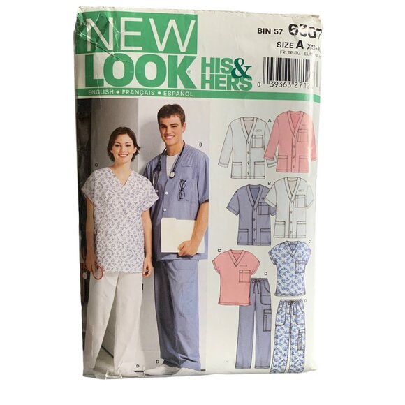 New Look | Other | New Look His Hers Scrub Shirt Pant Sewing Pattern ...